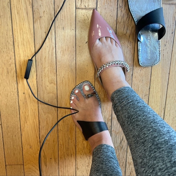 Jimmy Choo | Shoes | Jimmy Choo Bing Embellished Strap Point Toe Blush ...